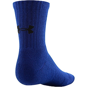 Under Armour Standard 3-Maker Mid-Crew Socks, 3-Pairs, Bauhaus Blue Assorted, Large