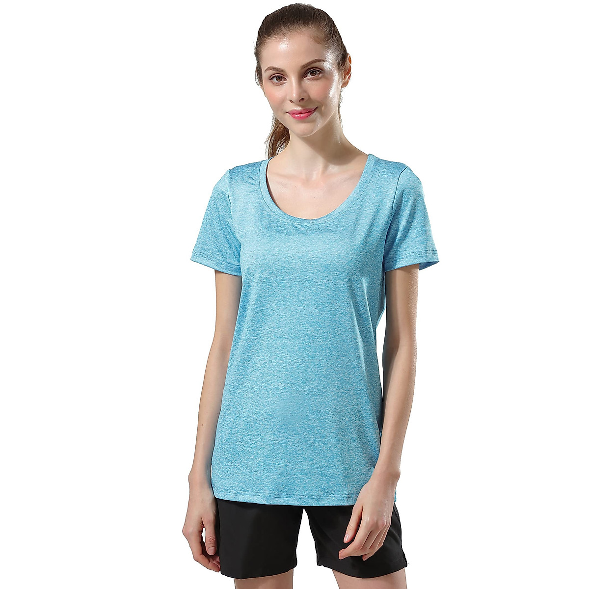 5 Pack Women's Quick Dry Short Sleeve T Shirts, Athletic Workout Tee Tops for Gym Yoga Running (Set 1, X-Small)