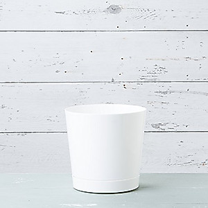 Novelty Majestic Full Depth Cylinder Pot, Glossy White, 12-Inch (10122)