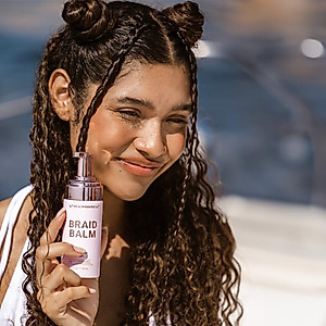 Beachwaver Braid Balm Pre-Braid Prep - Frizz-Taming Hair Primer Foam to Strengthen and Reduce Flyaways with HiX Vegan Bond Multiplers - Create Heatless Curls with Braids - For All Hair Types (4 Fl Oz)