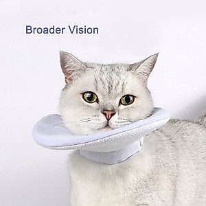 Cat Recovery Collar Soft,Cat Cone Collar Alternative,Neck Cone for Cat After Surgery, Elizabethan Collar for Cat Kitten Puppies (L)
