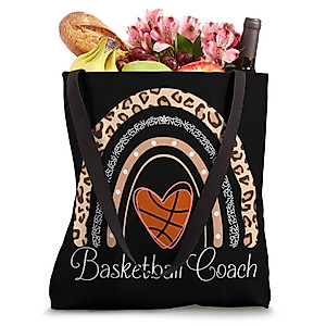 Basketball Coach Boho Rainbow Funny Basketball Coach Tote Bag