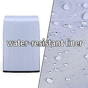 Luxja Food Processor Cover for Cuisinart and Hamilton Beach 10-14 Cup Processor, Food Processor Dust Cover with Accessories Pockets, Gray