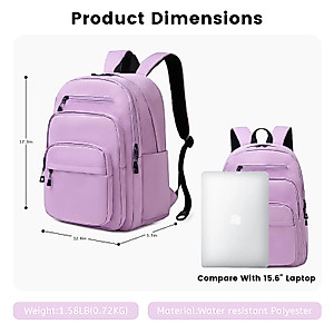 Lanola Laptop Backpack,Cool Student Backpack, Travel Business Backpack-Purple
