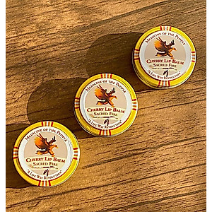 3 Tins of Navajo Medicine Of The People Cherry Lip Balm - Sacred Fire - 0.75 oz Each - Christmas Stocking Stuffer - Powwow