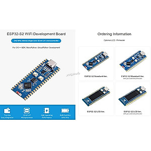 2.4 GHz WiFi Development Board Based On Microcontroller ESP32-S2 240MHz Xtensa Single-core 32-bit LX7 Supporting Raspberry Pi Pico Expansion Board Ecosystem @XYGStudy (ESP32-S2-Pico)