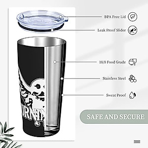 LAZHANG My Morning Rock Jacket Music Stainless Steel Insulated Car Sippy Cup With Lid Travel Mug for Cold Hot 20 oz