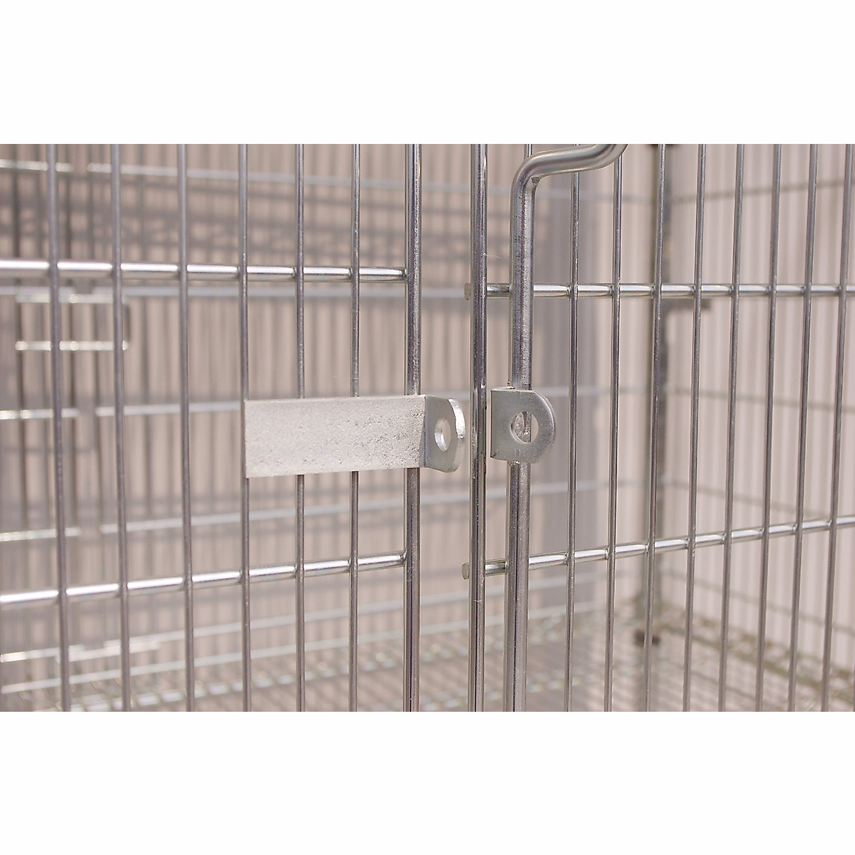 HIGOOD Wire Security Cart with Adjustable Shelves, Heavy Duty Rolling carts,1,000 lb Load Capacity, 52 inx27 inx69 in