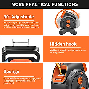 Minlebao Outdoor Fan with Light Camping Portable Fan,7800mAh USB Rechargeable Battery Fan, 90°Head Rotation,Folding Desktop Fan Personal Fan,Suitable for Fishing/Tent/Camping