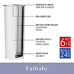 Fatbaby Retirement Gifts for Women,Happy Retirement Travel Tumbler Cup,Retired Gifts for Women Coworker,Vacuum Insulated Stainless Steel Skinny Tumbler With Lid and Straw 20oz
