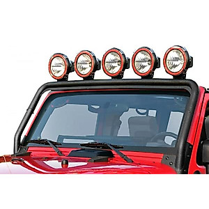 Rugged Ridge 11232.21 Light Bar, Windshield Mounted, Textured Black; 07-18 Wrangler JK
