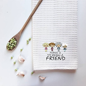 ZJXHPO TV Show Quote Inspired Best Friend Housewarming Gift Kitchen Towel Dishcloth , Polyester for Kitchen Decor (Friends)