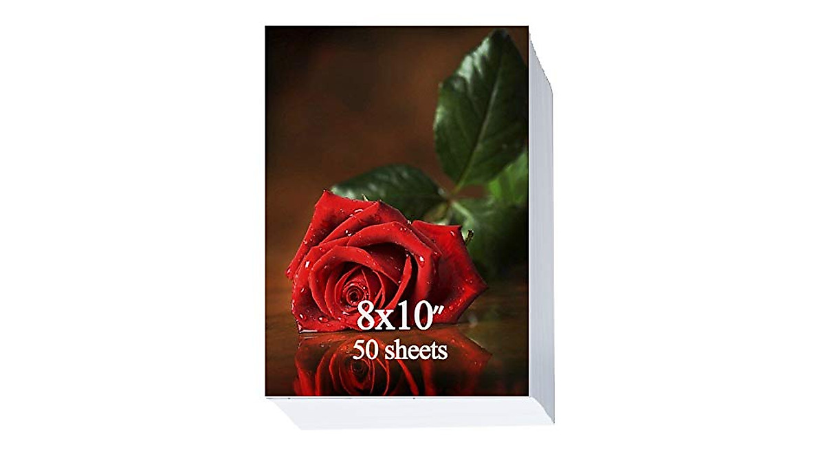 Glossy Photo Paper 8x10 - 50 Sheets, Durable Prints