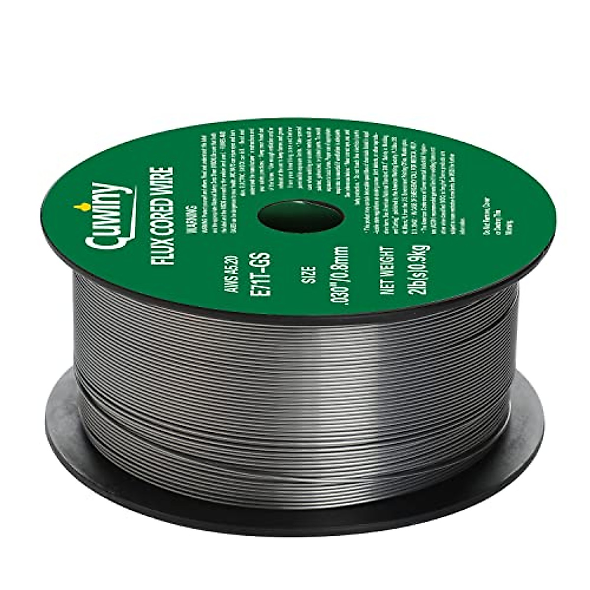 Cuwiny Flux Core Gasless Mig Wire, Mild Steel E71TGS.030-Diameter, 2-Pound Spool (0.030-Inch 2LB)