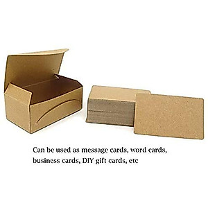 Kraft Paper Binder Ring Easy Flip Flash Card Study Cards/Memo Scratch Pads/Bookmark/DIY Greeting Card/Index Card Stock/Note Card (kraft+white)