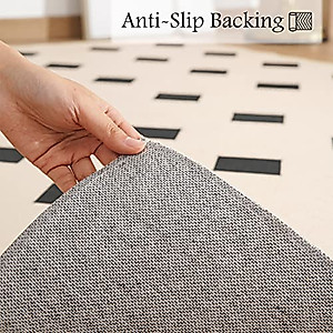 Area Rug 5 X 7 Modern Area Rugs-Washable Rugs Simple Neural Rugs for Living Room Carpet for Bedroom Dining Room-Diamond,5'x7',Cream and Black