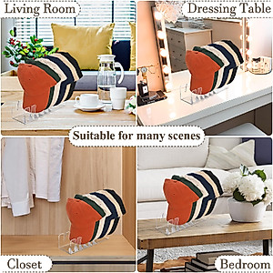 Waipfaru 2 Pcs Hat Stand for Baseball Caps, Acrylic Hat Organizer Display Holder, No Install Hat Rack Shelf for 14 Baseball Caps for Bedroom, Closet, Dresser(Clear)