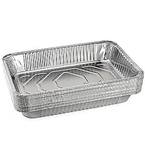 Juvale 15 Pack Aluminum Foil Pans 21 x 13, Full Size Trays for Steam Table, Food, Grills, Baking, BBQ