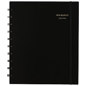AT-A-GLANCE 2022-2023 Planner, Weekly & Monthly Academic Appointment Book, 9" x 11", Large, Move-A-Page, Black (70957E05)