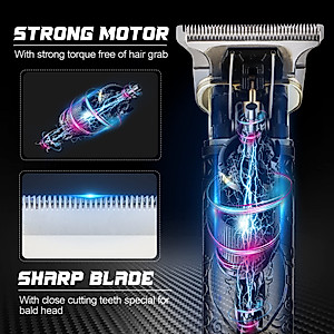 RACYMAY Professional Hair Trimmer for Men Beard Trimmer for Men Cordless T Blade Trimmers for Barbers Retro Mens Grooming Trimmers for Thick&Hard Hair LED Display