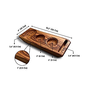 Handmade Wooden Coffee Table Tray, Housewarming Gift for Your Loved Ones, Tea Tray & Coffee Serving Tray, Coffee Decor for Coffee Gifts, Ottoman Tray for Turkish Coffee Set, Solid Troya Olive Wood