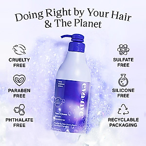 Eva NYC Tone It Down Purple Conditioner for Blonde & Color-Treated Hair, Eliminates Brassy Yellow Tones, Hair Moisturizer, 1L