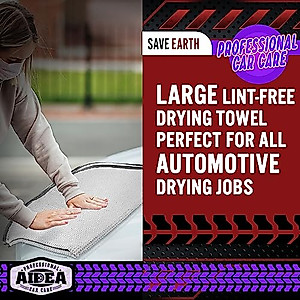 AIDEA Professional Microfiber Drying Towel-30 x22, Premium Car Drying Towel, Strong Water Absorbent & Scratch-Free, Safe for Car Wash, Home Cleaning & Pet Drying Cloths-1PK