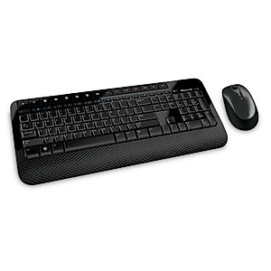Microsoft Wireless Desktop 2000, Black - Wireless Keyboard and Mouse Combo with Comfortable Palm Rest.