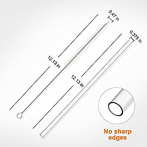 8Pack Replacement Straws for Stanley 40oz 30oz 20oz 14oz Tumbler, Airboat Reusable Clear Straws Compatible with Stanley Adventure Quencher Travel Mug Cup, Plus Cleaning Brush