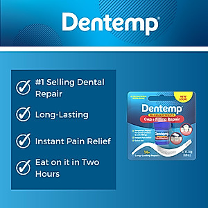 Dentemp Maximum Strength Loose Cap and Lost Filling Repair - Dental Repair Kit for Instant Pain Relief (Pack of 1)