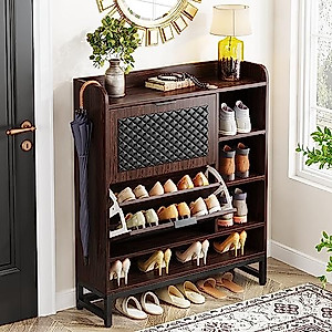 Tribesigns Vintage Shoe Cabinet - Organize 20 Pairs