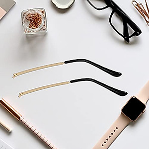 ULTECHNOVO 2pcs Metal Glasses Replacement, Eyeglass arm Replacement Eyeglass Replacement arms Eyeglasses arms Replacement 1 Pair Metal