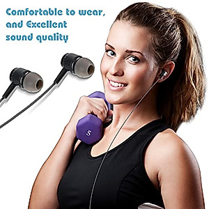 100 Packs Earbuds Headphones with Microphone Earbuds Headphones Kids Ear Earbud Bulk, Earbud Headphones for Classroom School, Compatible with Most 3.5 mm Interface (Black)