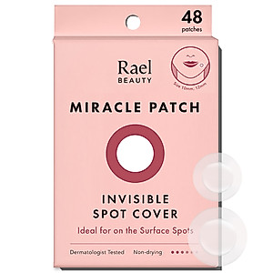 Rael Pimple Patches, Miracle Invisible Spot Cover - Hydrocolloid Acne Patch, Treatment for Breakouts, Absorbs Zits & Blemish, Korean Skin Care, 2 Sizes (48 Count)
