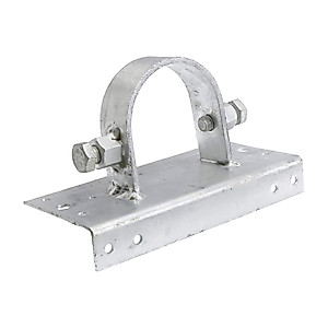 Chain Link Fence 2 1/2" [2 3/8" OD] x 6" Wood to Steel Post Adapters | Adapter Brackets | Wood Fence Steel Post Bracket (Pack of 4)