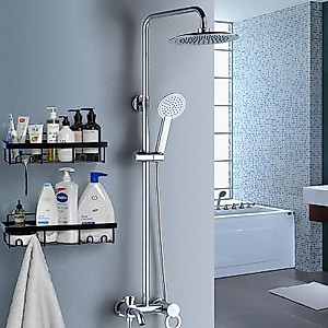 Wmoisnuos 2PC Shower Caddy Adhesive Replacement, Strong Sticker Hooks for Shower Caddy Bathroom Rack Shelf Soap Dish Basket Wall Hanging, No Drilling Bath Kitchen Organizer Accessories