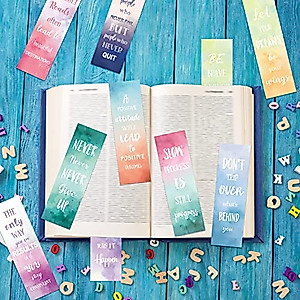 12 PCS Inspirational Bookmarks for Women Men, 12 Styles Encouraging Bookmarks for Kids Students, Positive Bookmarks Bulk for Reading Lovers Teachers School Home