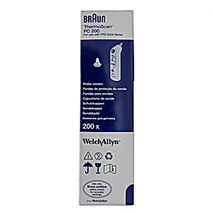 Braun ThermoScan Pc 200 Probe Covers for Use with Pro 600 Series 200Count