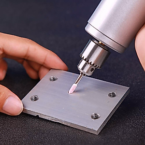 Oudtinx 10 Pcs 1/8 Shank Abrasive Mounted Stone Rotary Tool Grinding Wheels Bit Set for Dremel