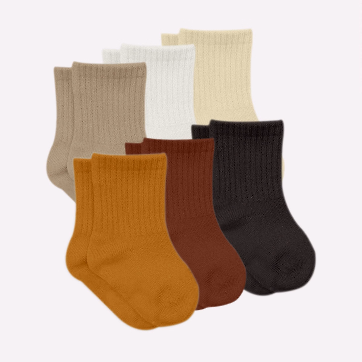 bistyle Baby Grip Ankle Socks 6 Pairs | Newborn Infant Toddlers Socks Anti-Allergic Cotton | Kids Boys Girls Ankle Socks Multicolor (as1, age, 6_months, 12_months, Brown, 6-12 Months)