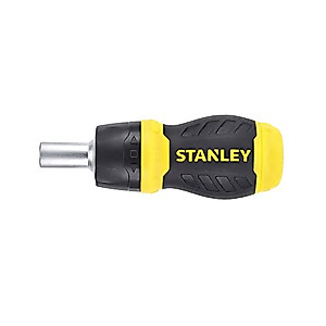 Stanley 0-66-358 Bit-Screwdriver short with 10 Bits, Black/Yellow