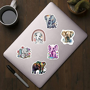 500 Pcs Elephant Animal Aesthetic Round Seal Label Self-Adhesive Stickers for Christmas Halloween Party Decorations for Kid Teen Girl Boy for Scrapbooking Envelopes Water Bottles(Fashion Pattern 10)…