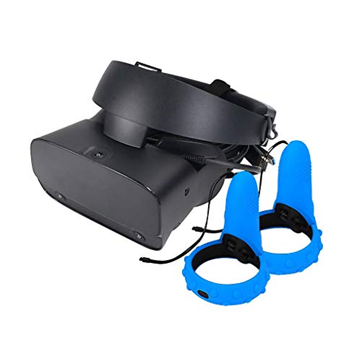 RINAMK 1 Pair Silicone Protective Dust Protective Ring Replacement for Controller for Oculus Oculus Quest/Rift S VR Controller, Blue