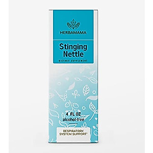 HERBAMAMA Stinging Nettle Root Tincture - Organic Stinging Nettle Root Liquid Extract - Urtica Dioica Herbal Drops Supplement - 4 fl oz