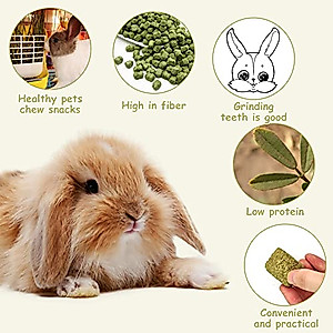 Hamiledyi Natural Timothy Hay Blocks 3.31 Ib Rabbit Chew Grass Brick Toy Guinea Pig Hay Cake Rabbit Hamster Chinchilla Squirrel and Other Rodents Molar Snacks