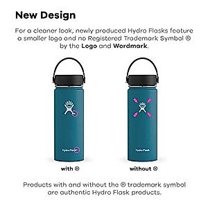 Hydro Flask Water Bottle - Stainless Steel & Vacuum Insulated - Wide Mouth with Leak Proof Flex Cap - Old Style Design - 18 oz, Olive