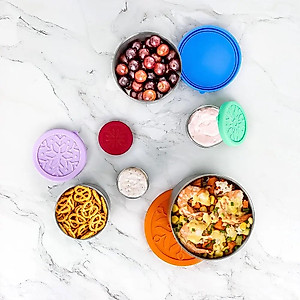 stainless steal containers with silicone lids, metal food containers with lids, stackable stainless steel food containers, lunch conteiners, food containers, food storage, containers, storage,