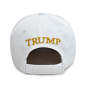 DISHIXIAO New Make America Great Again Hat Trump Letter Embroidery Baseball Cap MAGA 45-47 Peaked Cap White