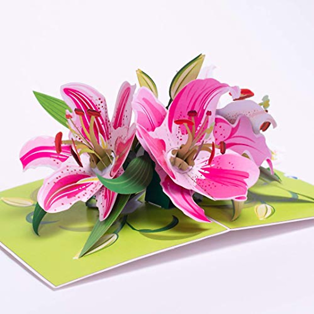 TRUANCE Pop Up Greeting Card Lily Flower- 3D Cards For Birthday, Anniversary, Mothers Day, Thank You Cards, Card for Mom, Congratulation Card, Love Card, All Occasion