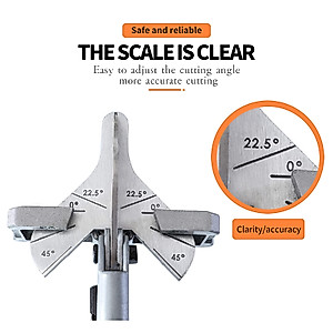 Terizger Miter Shears for Angular,Quarter Round Cutting Tool,Multi Angle Miter Shear Cutter for Wood Chips, 0-135 Degree Adjustable, with 1 Extra blade (Miter Shears)